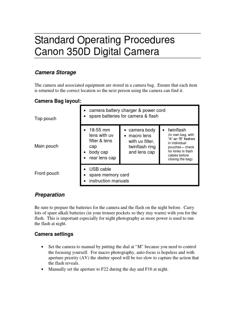 Canon SOP | PDF | Camera | Camera Lens