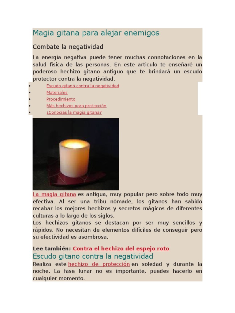 Magia Gitana para Alejar Enemigos | PDF | Ocio
