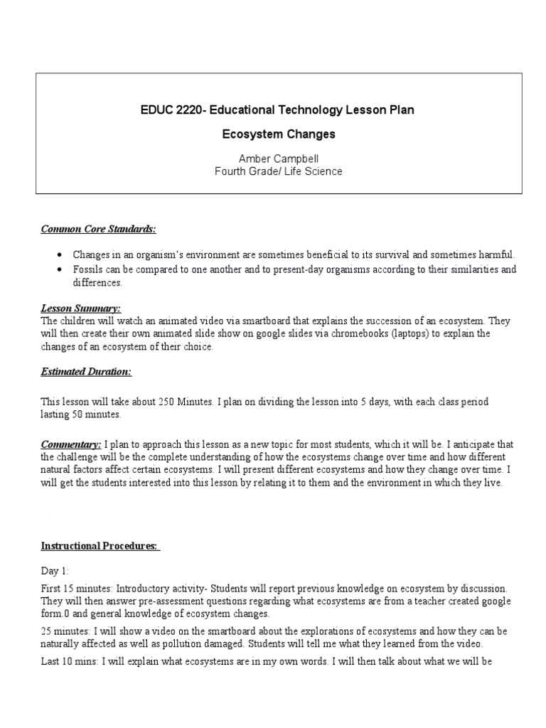 My Technology Lesson Plan | PDF | Cognitive Science | Learning