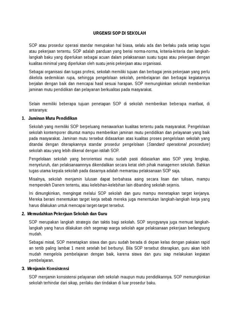 Sop New | PDF