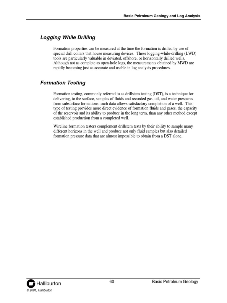 Basic Log Analysis © Halliburton, 2001 | PDF | Alkane | Permeability ...