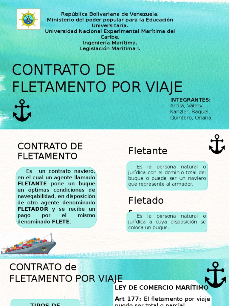 Contrato de Fletamento Por Viaje | PDF | Pagos | Transporte