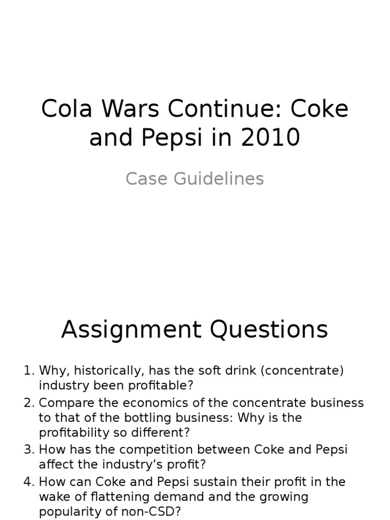The Cola Wars in the 2010s: Analyzing Coke and Pepsi's Strategies to ...