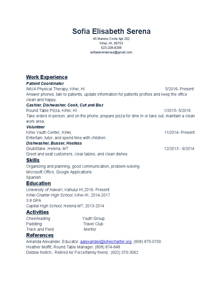 Resume Serena | PDF