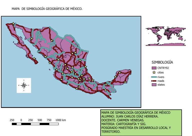 Mapa de Simbología Geográfica en México
