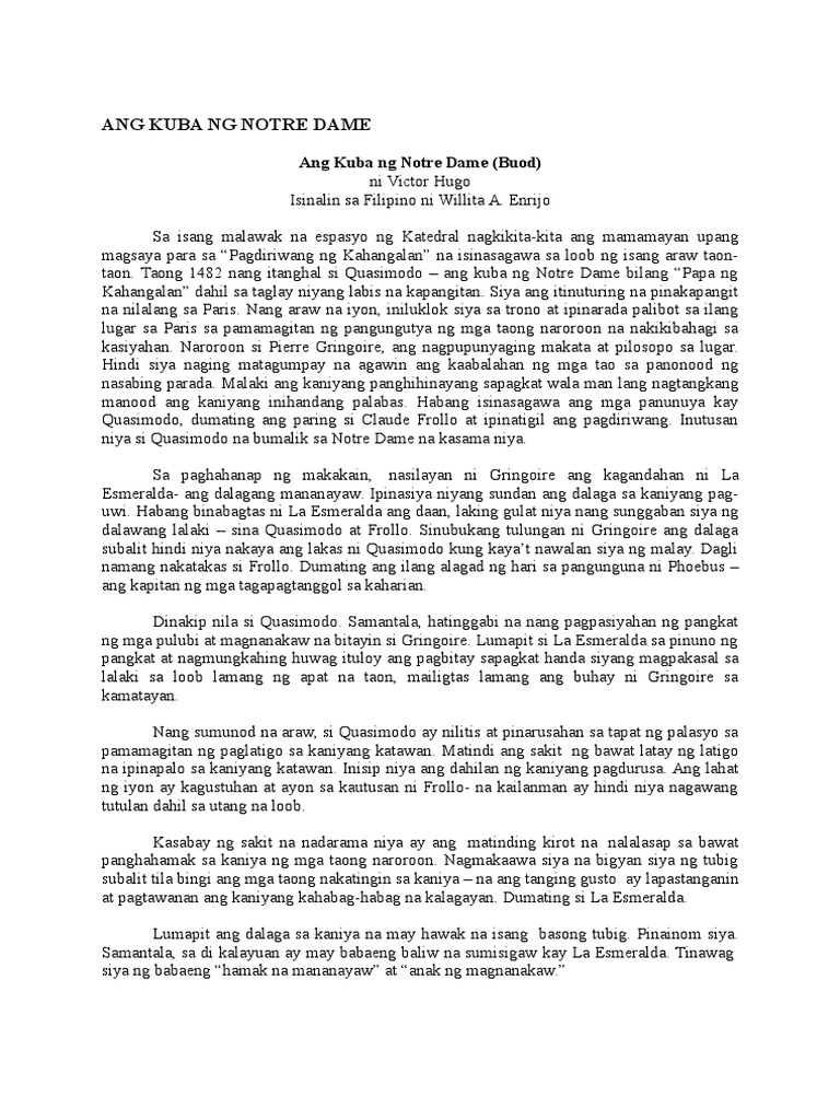 Ang Kuba NG Notre Dame | PDF