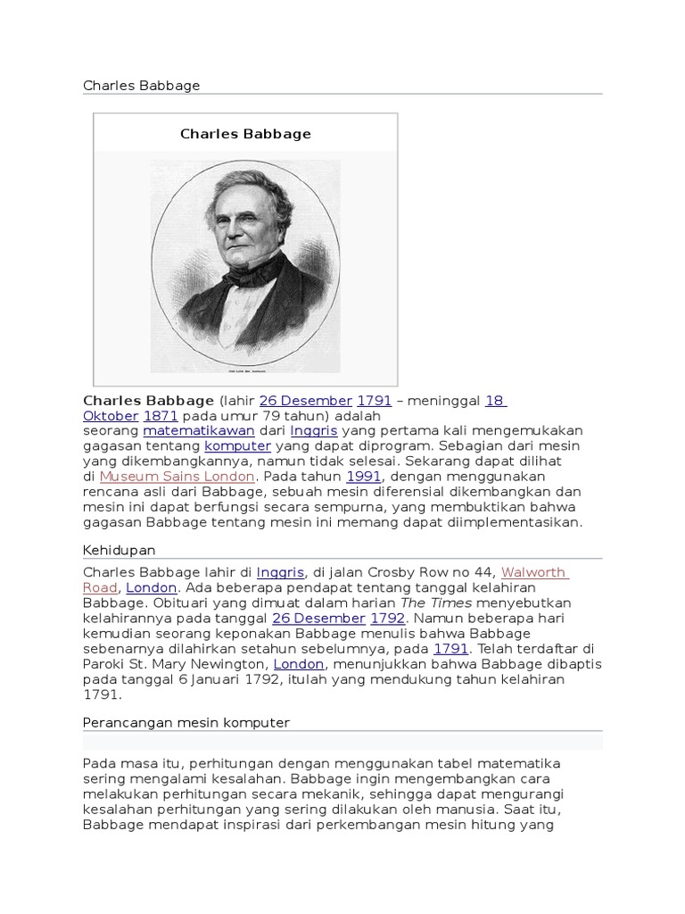 Charles Babbage | PDF