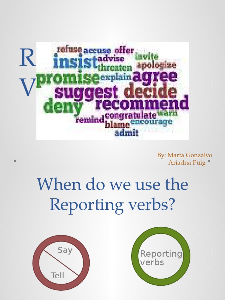 Reporting Verbs | Object (Grammar)