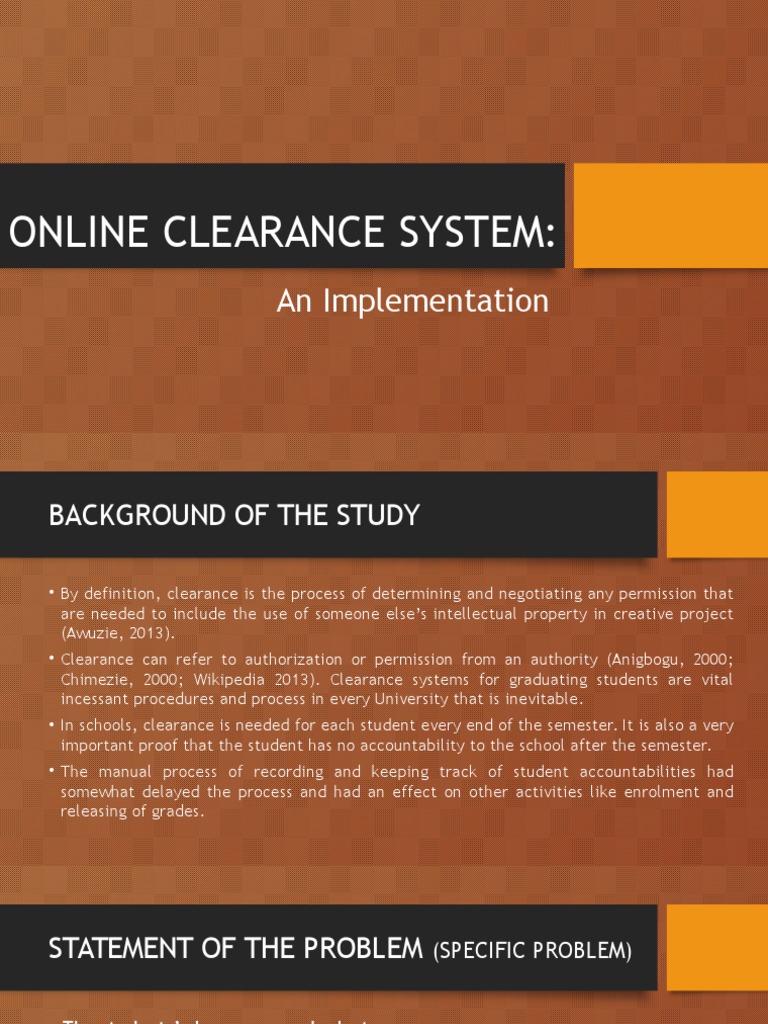 Online Clearance System | PDF | Information Technology Management ...