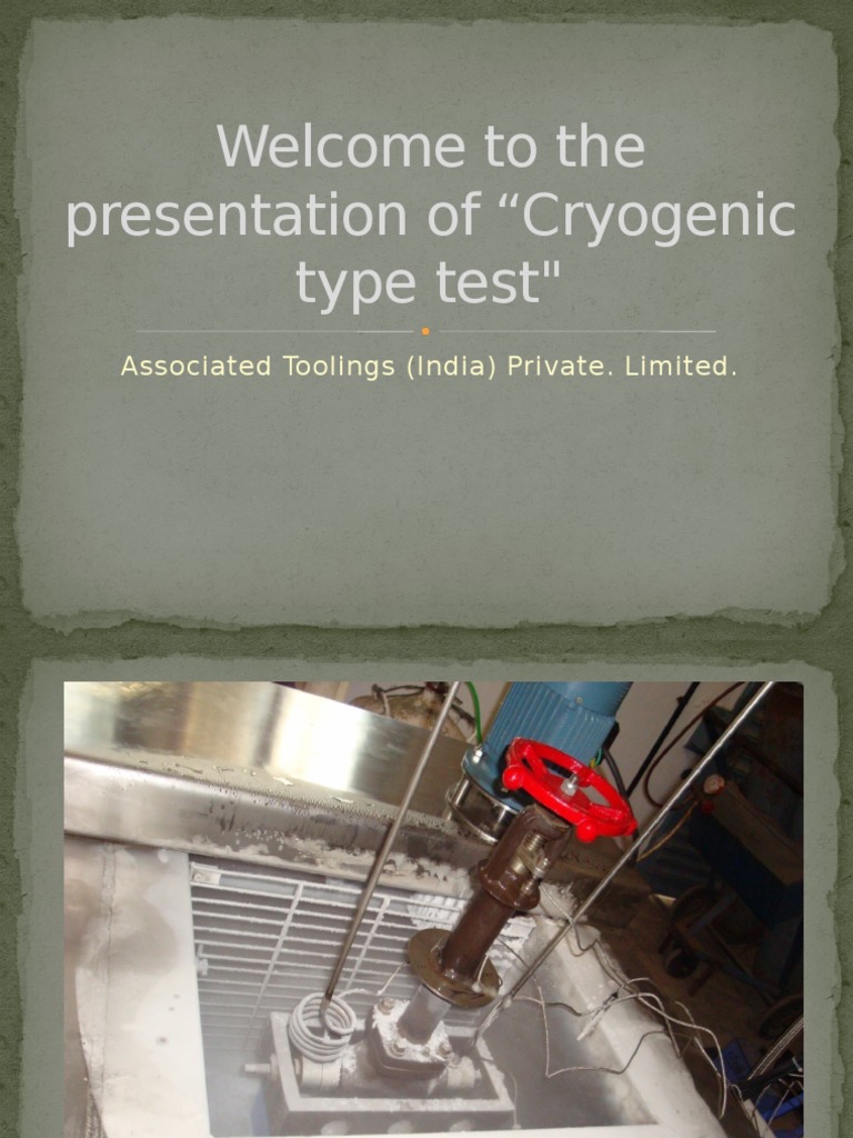 of Cryogenic Type Test | PDF | Cryogenics | Valve