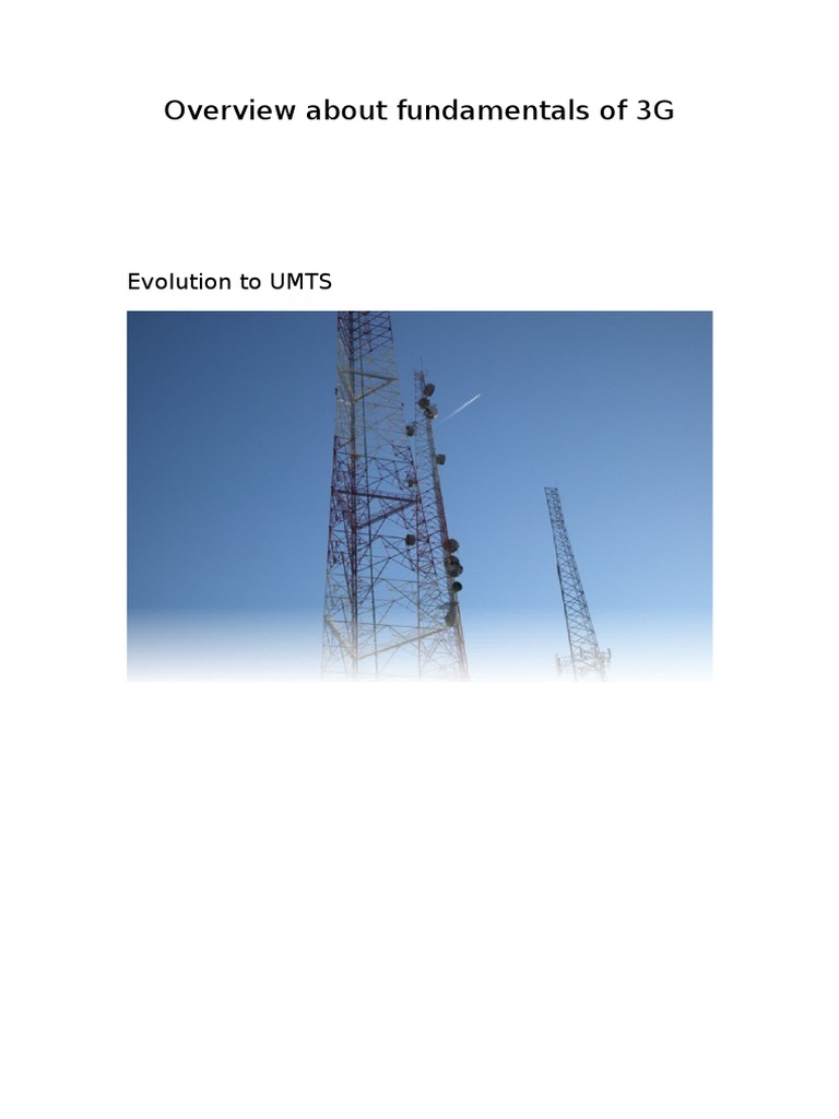 Fundamentals of 3G and UMTS Networks | PDF | Technology & Engineering