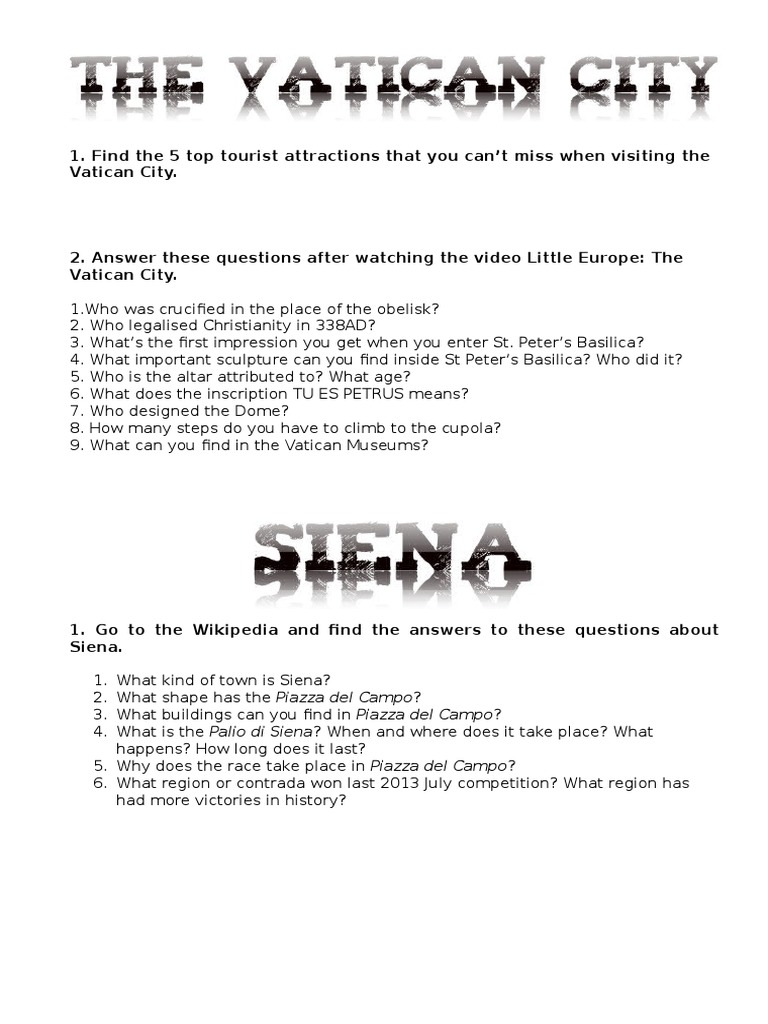 Five Key Tourist Attractions in Vatican City, Questions about Little ...