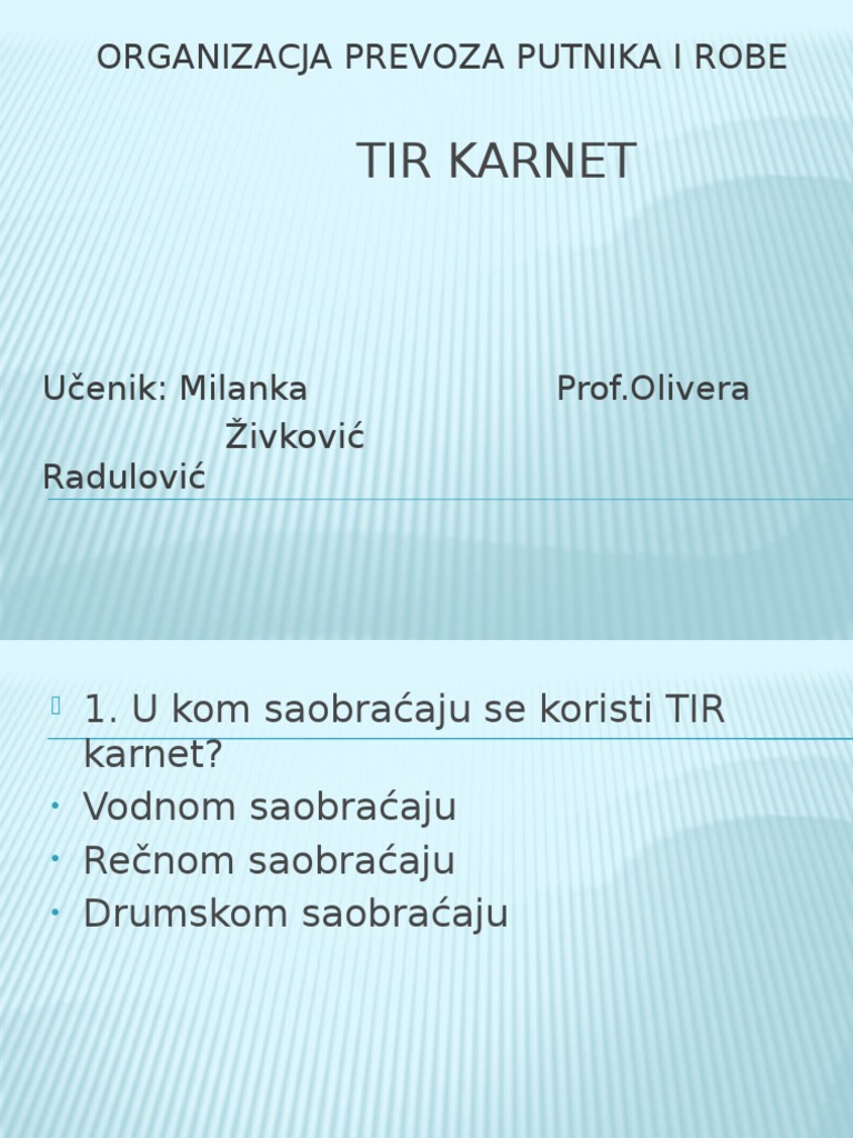 Tir Karnet | PDF