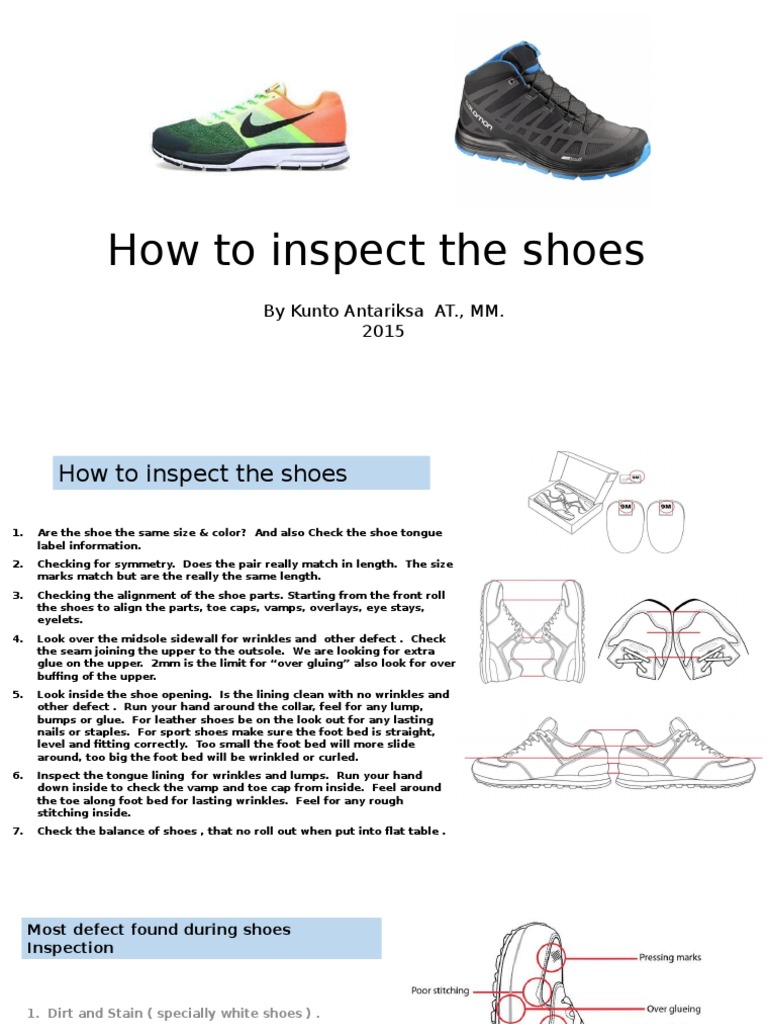 How To Inspect The Shoes | PDF