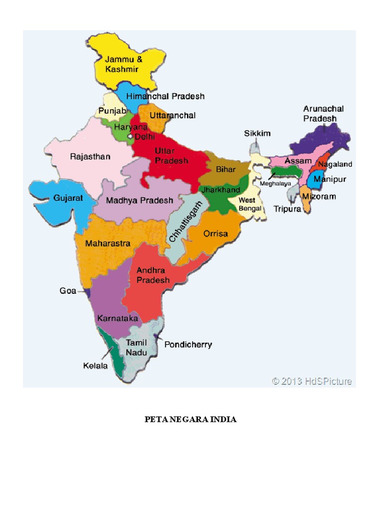 Peta Negara India | PDF