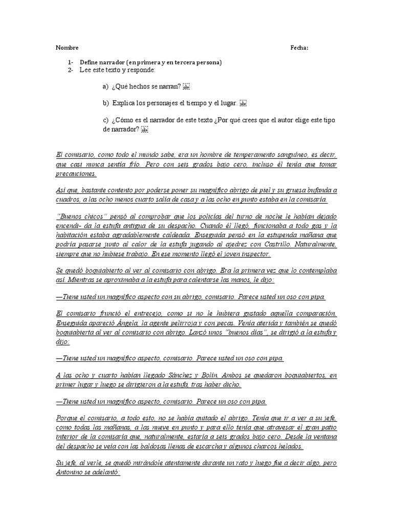 Análisis de Narradores y Novelas | PDF