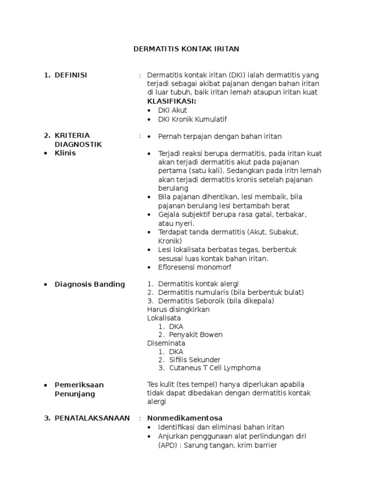 Dermatitis Kontak Iritan | PDF