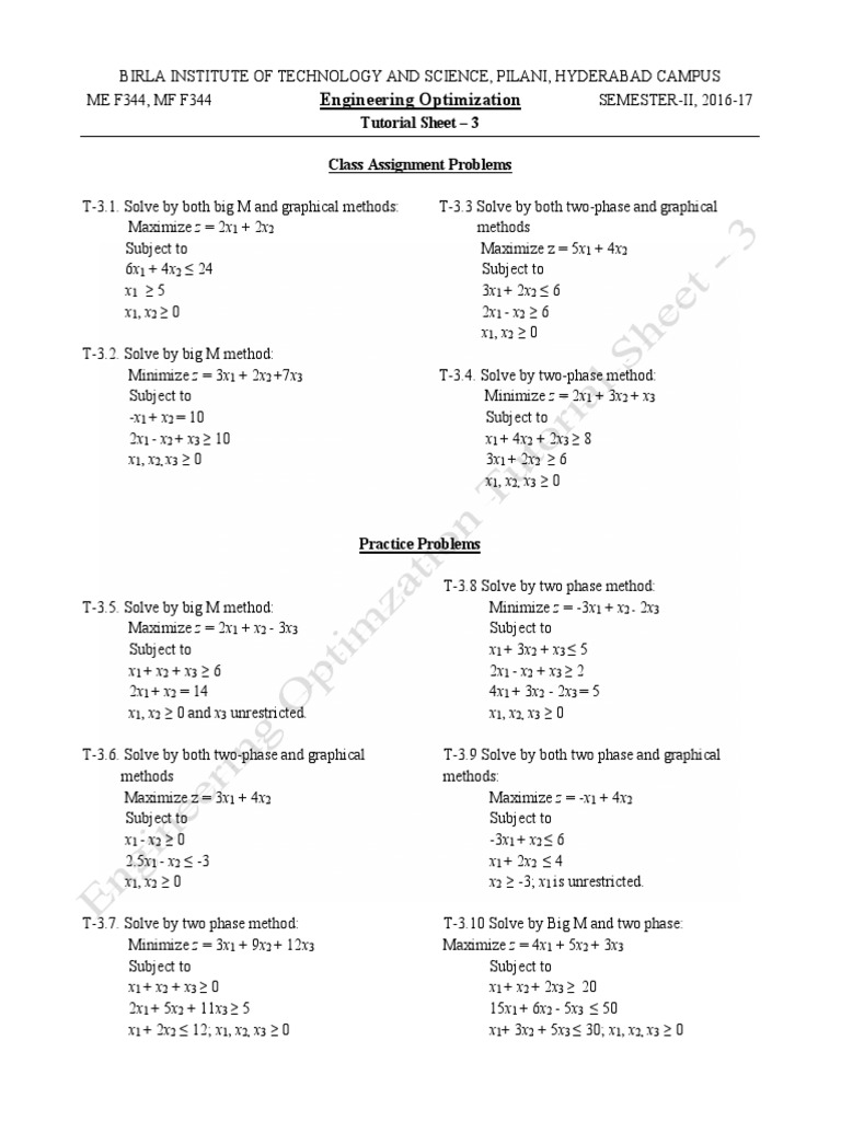 Engineering Optimization Tasks | PDF | Algorithms | Theoretical ...