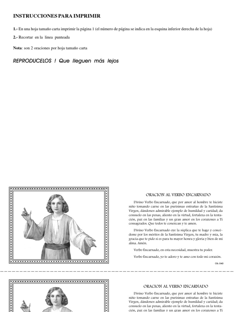 El Verbo Encarnado | PDF | Oración | María, madre de Jesús