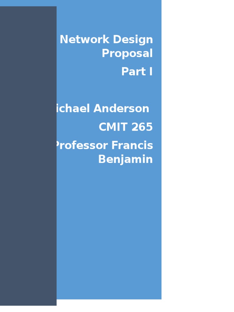 CMIT 265 Anderson Proposal Part 1 | PDF | Computer Network | Network Switch