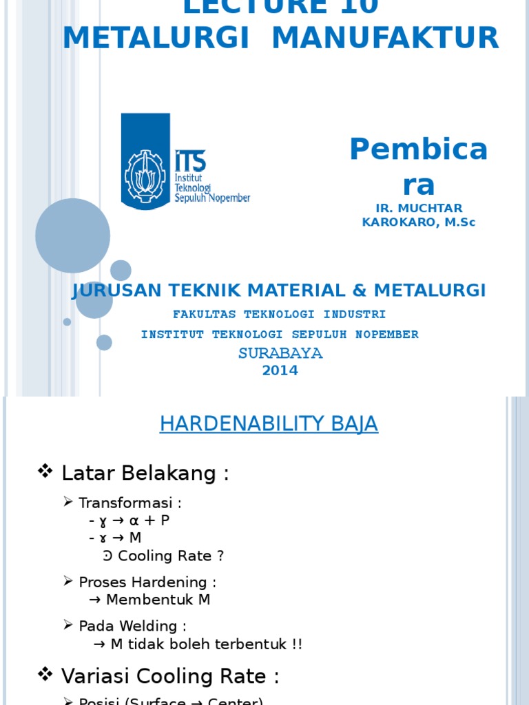 LECTURE 10 Metalurgi Manufaktur | PDF