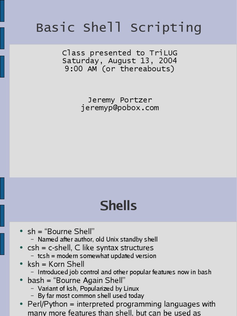 Shell Scripting 2 | PDF | Command Line Interface | System Software