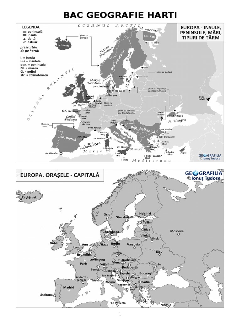 Harti Bac Geografie | PDF