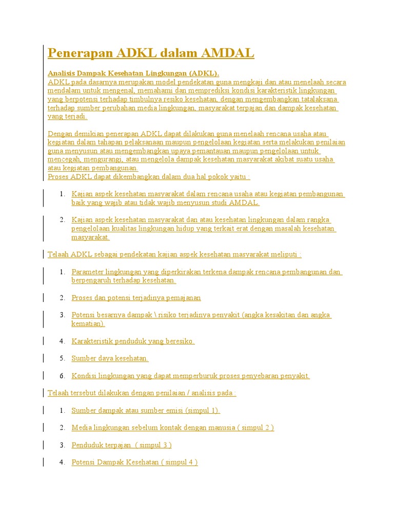 Penerapan ADKL | PDF