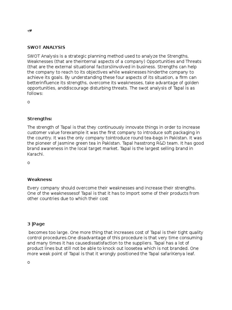 Swot Analysis | PDF | Swot Analysis | Economic Institutions
