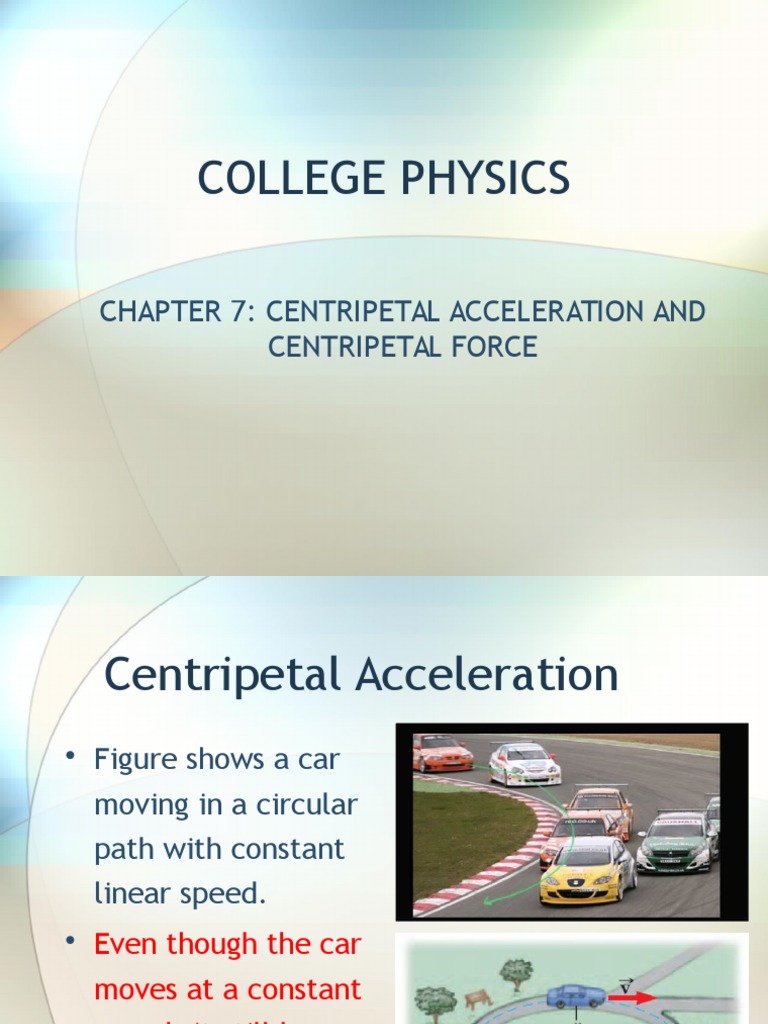 Chapter 7 - Circular Motion | PDF | Acceleration | Force