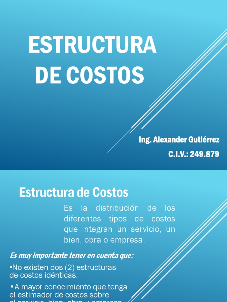 Estructuras de Costos | PDF