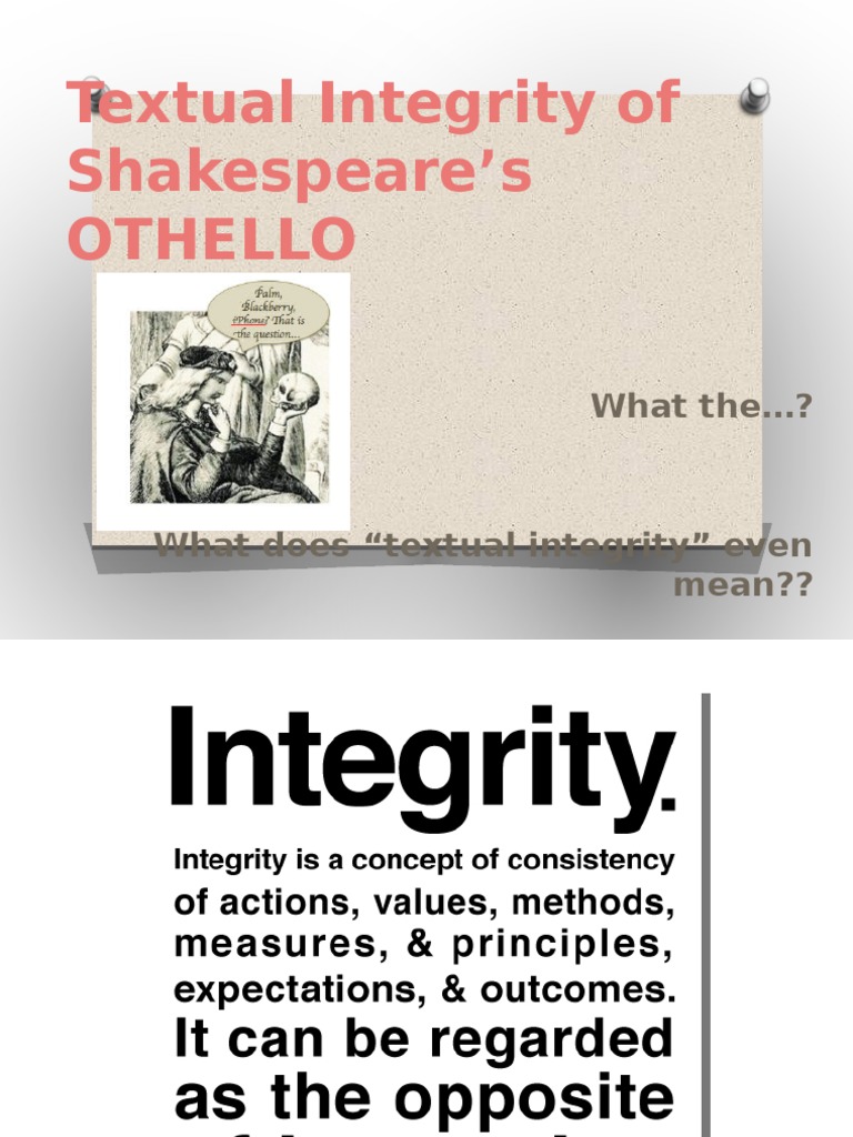 Textual Integrity in Othello | Download Free PDF | Ambiguity | Value ...