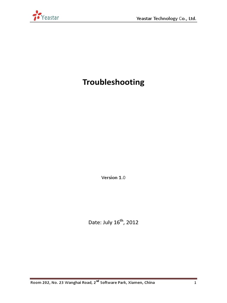 General Troubleshooting Guide PDF | PDF | Session Initiation Protocol | Port (Computer Networking)