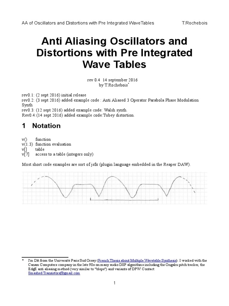 Differentiated Polynomial Wave Tables | PDF | Interpolation | Sampling ...