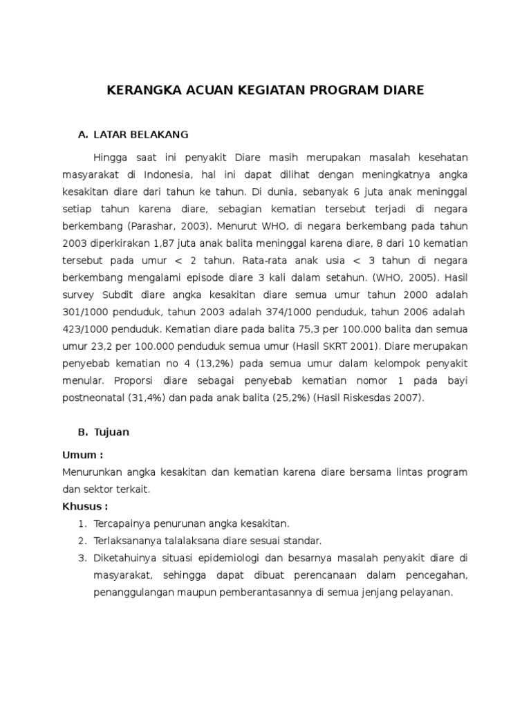 Program Pengendalian Diare | PDF | Pengembangan Diri | Kesehatan Holistik