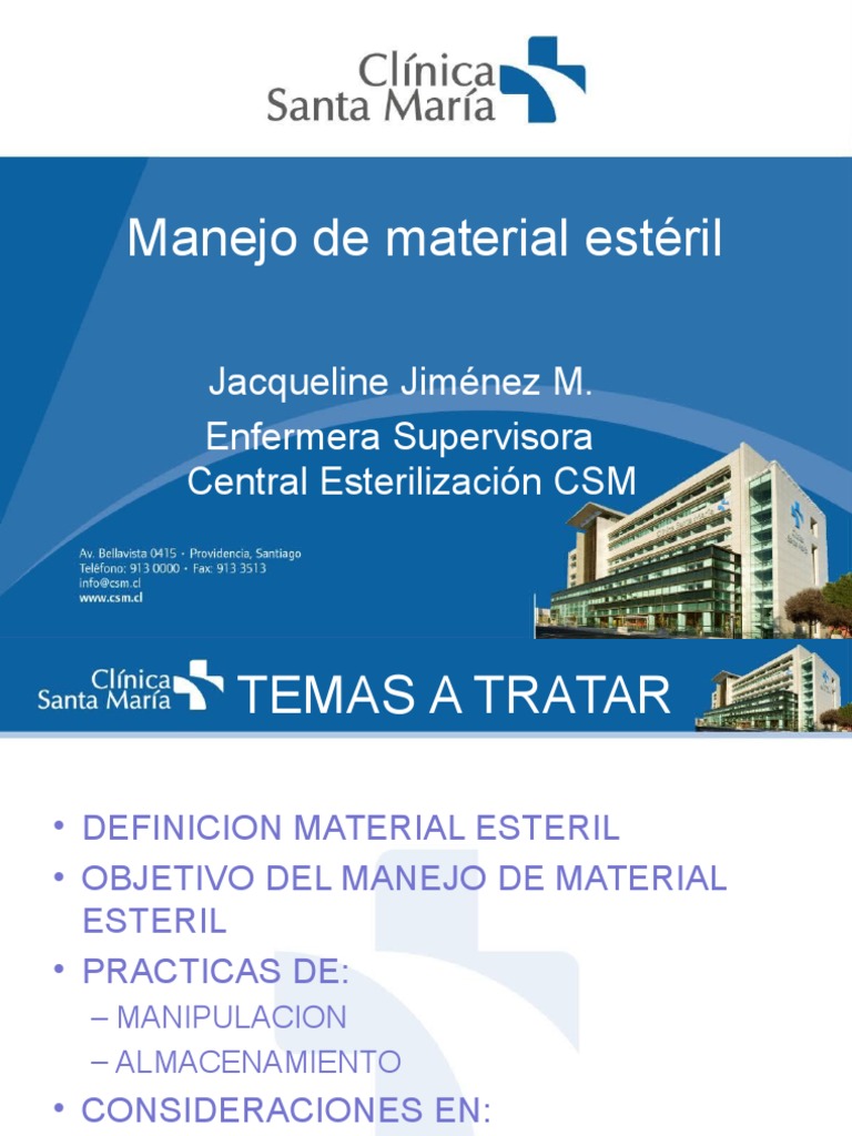 Manejo Material Esteril | PDF | Lavado de manos | Esterilización ...