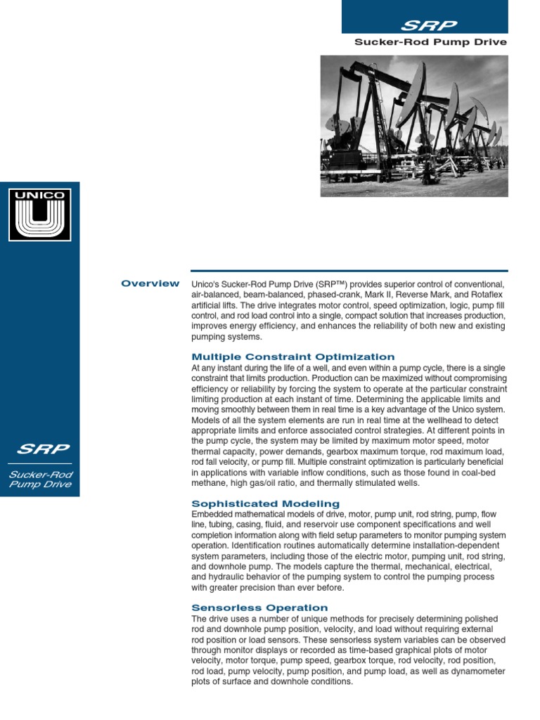 UNICO Sucker-Rod Pump Drive - Sensorlesspdf | PDF | Pump | Transmission ...