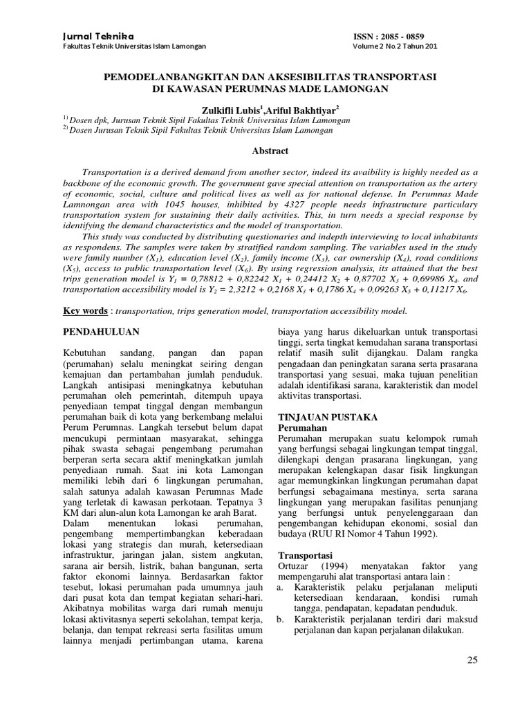 Jurnal Teknika: Zulkifli Lubis, Ariful Bakhtiyar | PDF