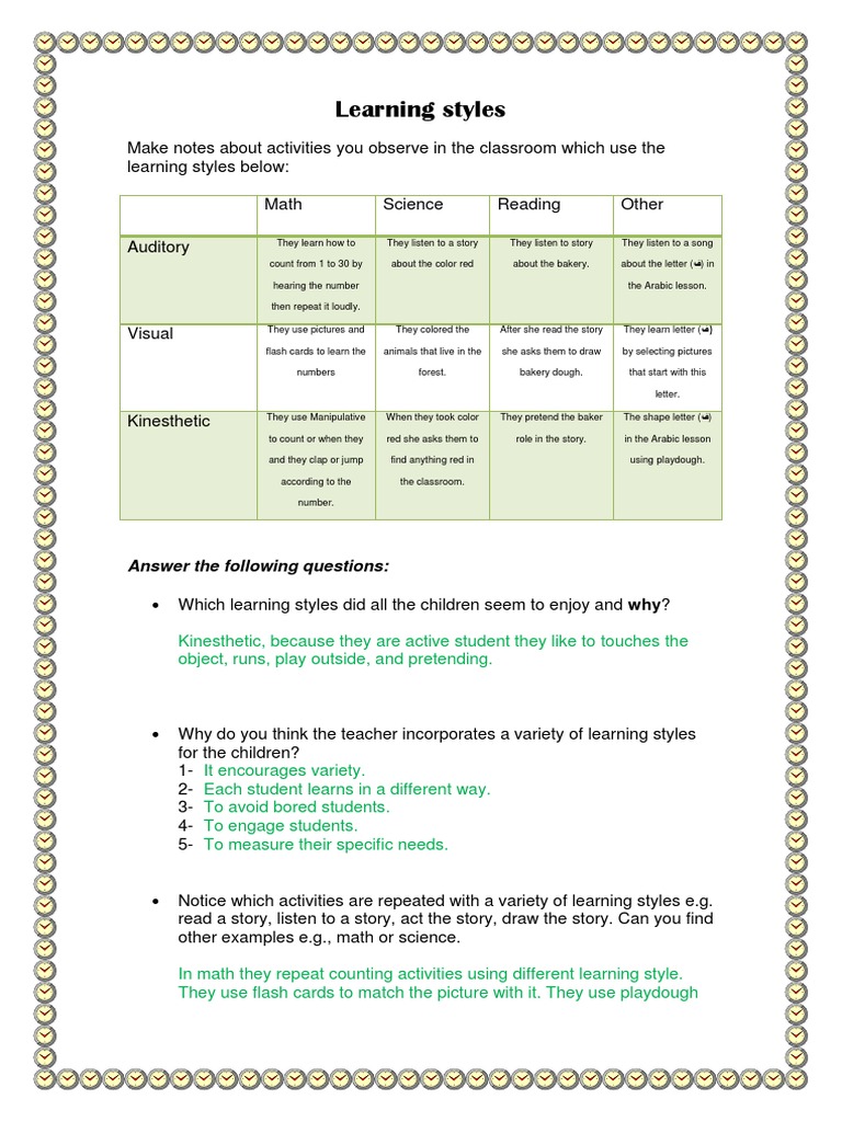 Learning Styles | PDF | Learning Styles | Teachers