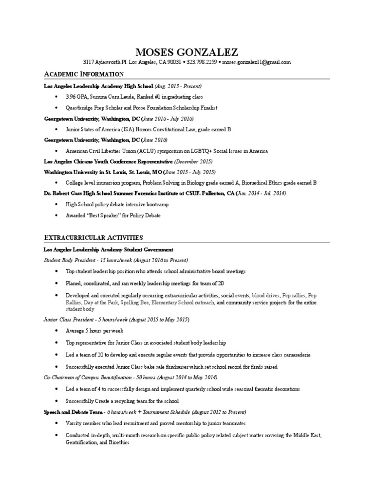 Moses Resume 10 30 16 v5 | Download Free PDF | Mentorship | Schools