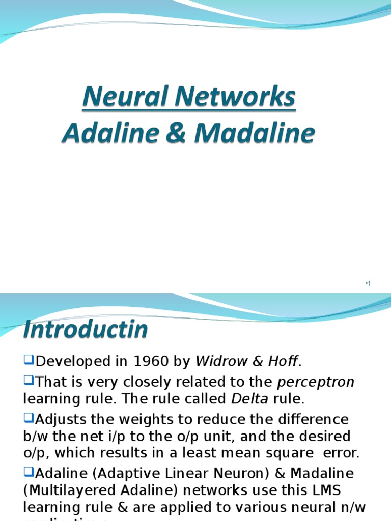 Adaline and Medaline | PDF | Artificial Intelligence | Intelligence (AI ...
