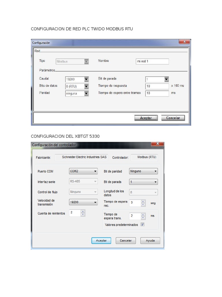 Comunicacion Modbus Rtu Magelis y Twido | PDF