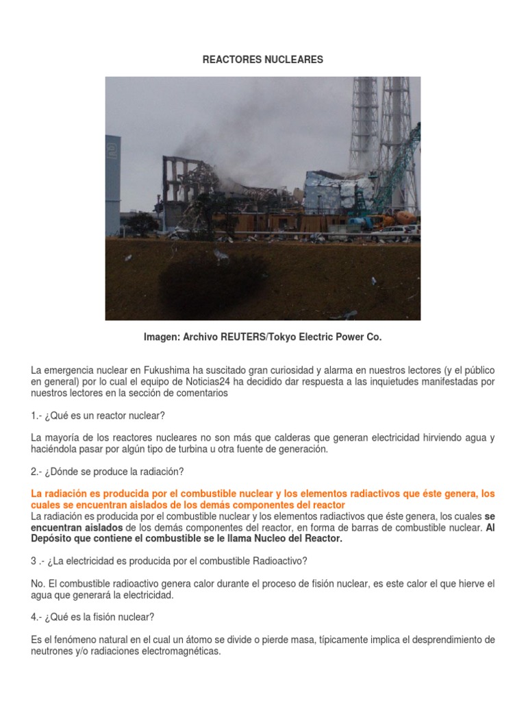 12 Preguntas y Respuestas Sobre Los Reactores Nucleares | PDF