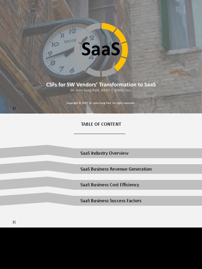 SaaS Transition Success Factors-GSIP | PDF | Software As A Service ...