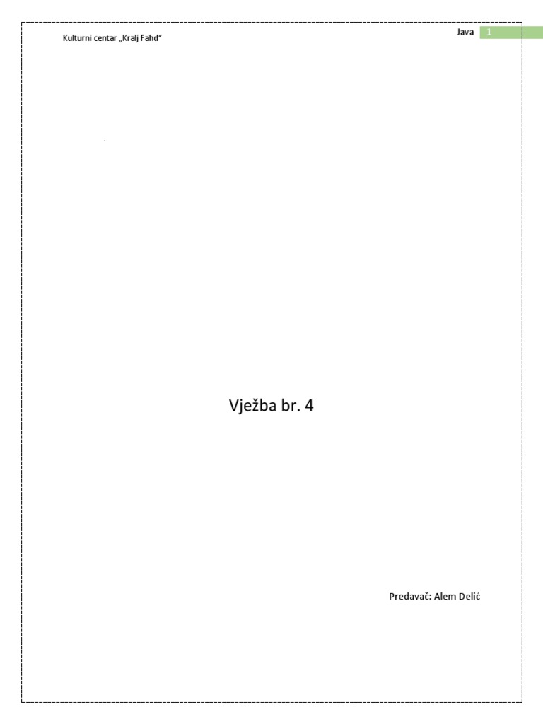 Vjezba 4 | PDF