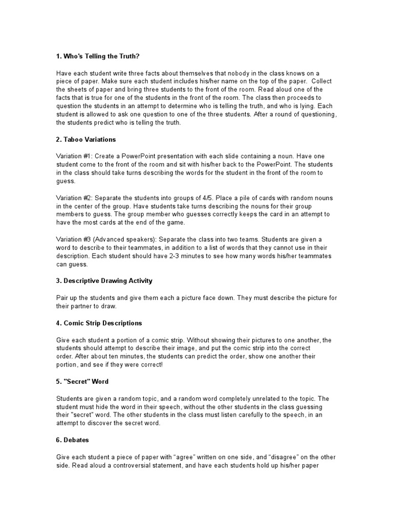 Who's Telling The Truth? | PDF | Public Speaking | Truth