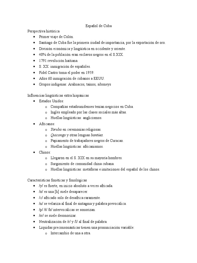 Español de Cuba | PDF
