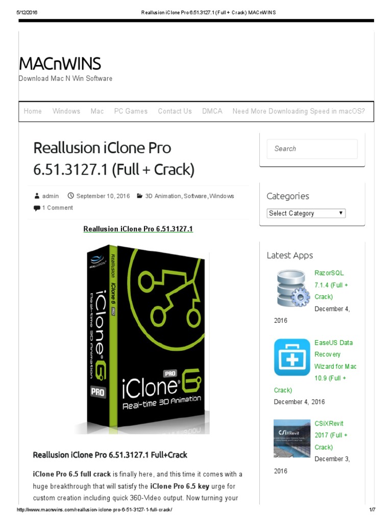 Reallusion IClone Pro 6.51.3127 | PDF | 3 D Computer Graphics | Software