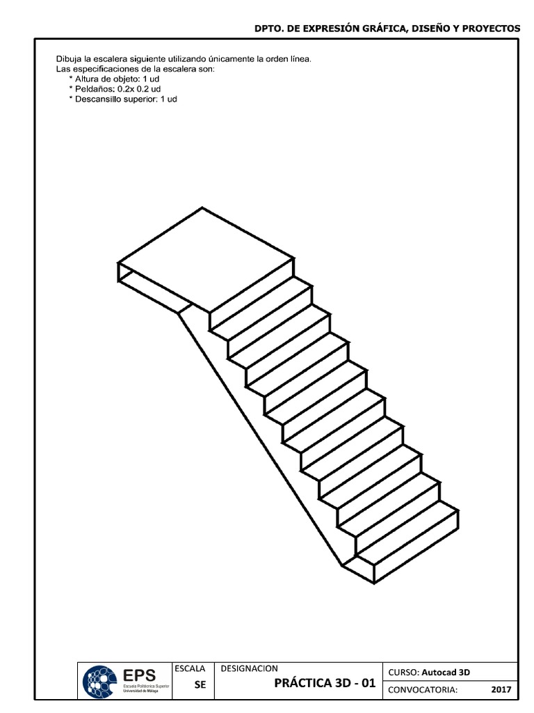 01 Práctica 01 - Escaleras Autocad