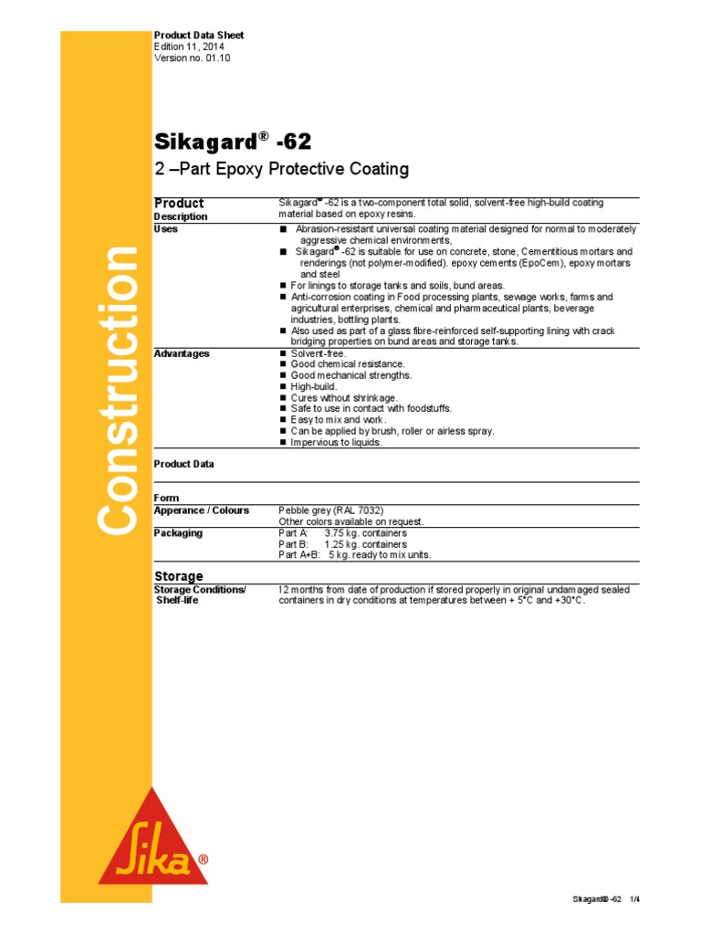 Sikagard® -62 | Epoxy | Hvac